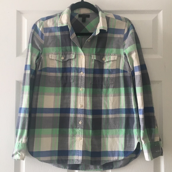 J. Crew | Tops | Jcrew Plaid Shirt | Poshmark